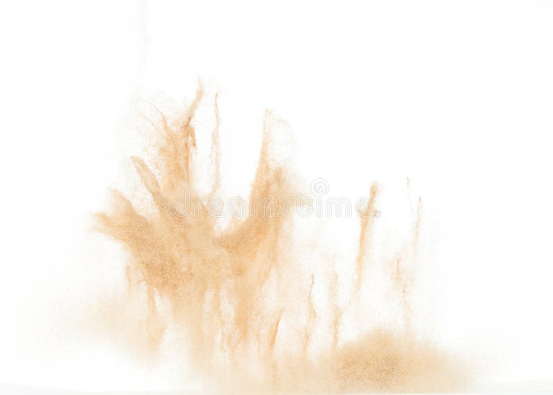 Big Size Sand Flying Explosion, Golden Grain Wave Explode. Abstract ...