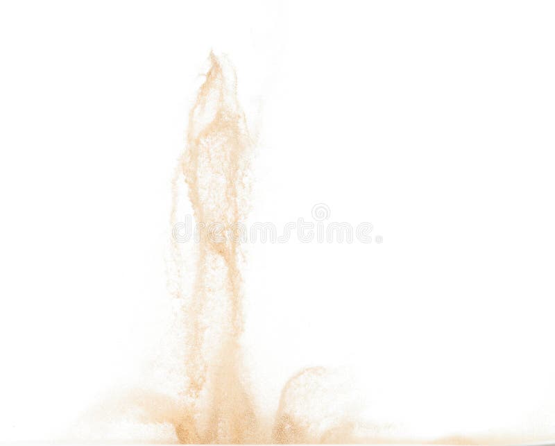 Small Fine Size Sand Flying Explosion, Golden Grain Wave Explode ...