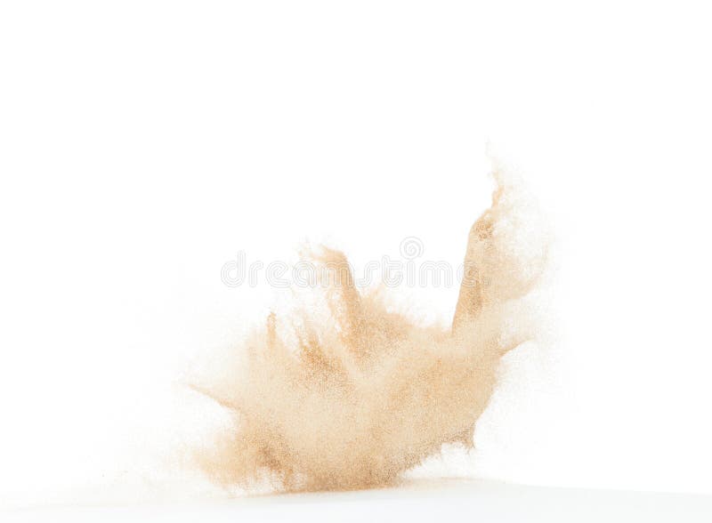 Small Fine Size Sand Flying Explosion, Golden Grain Wave Explode ...