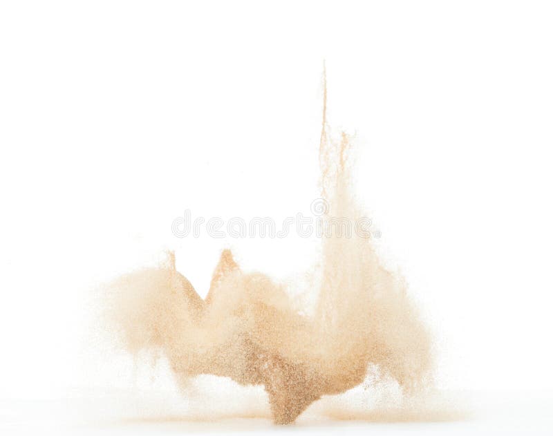 Small Fine Size Sand Flying Explosion, Golden Grain Wave Explode ...