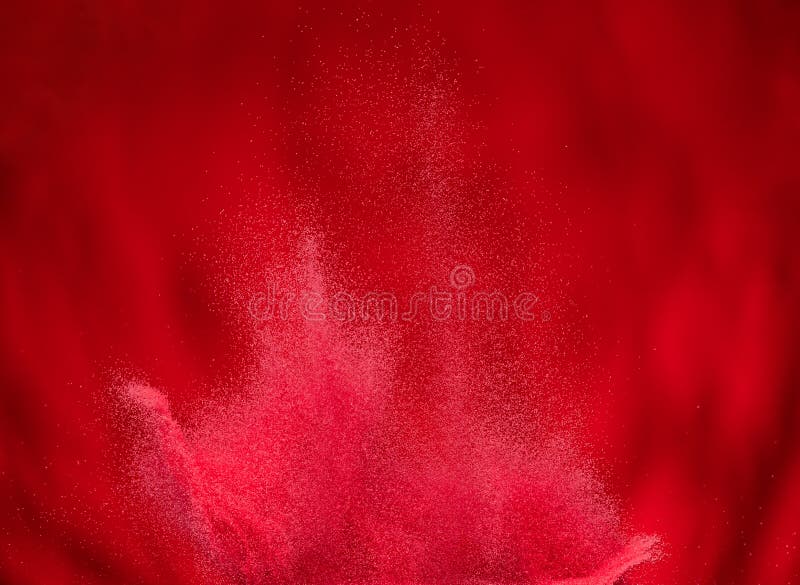 Small Fine Size Sand Flying Explosion, Red Hot Wave Explode, Abstract ...