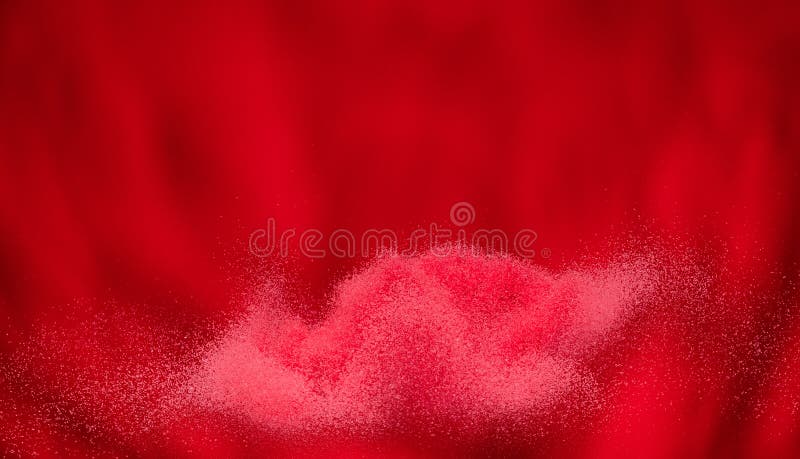 Small Fine Size Sand Flying Explosion, Red Hot Wave Explode, Abstract ...