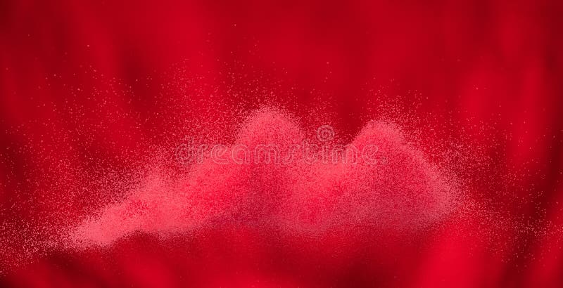 Small Fine Size Sand Flying Explosion, Golden Grain Wave Explode ...