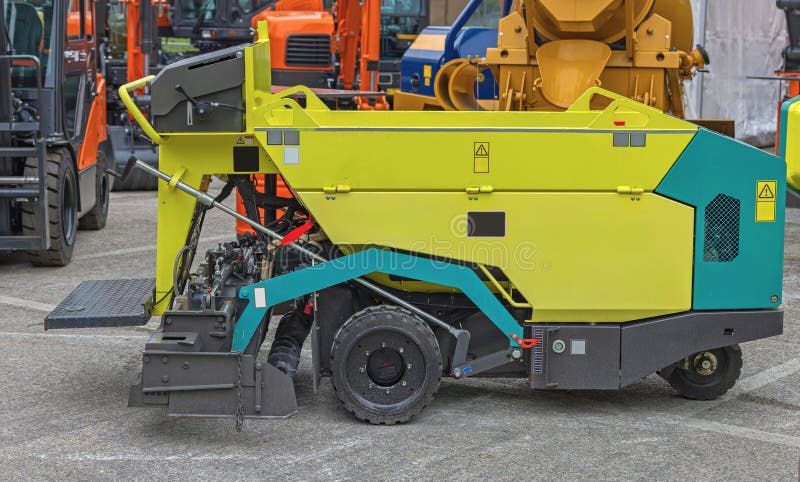Small Finisher Mini Paver stock photo. Image of machinery - 366032716