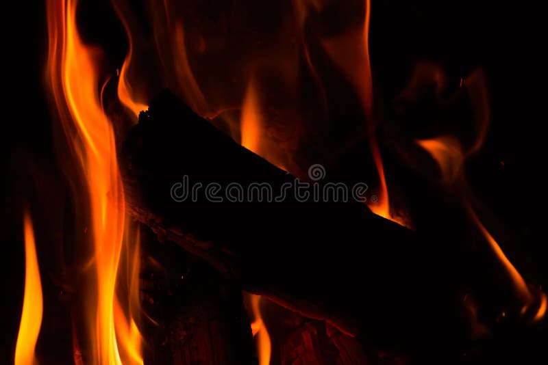 Small Fire with Bright Red Flames Stock Photo - Image of elements, heat ...