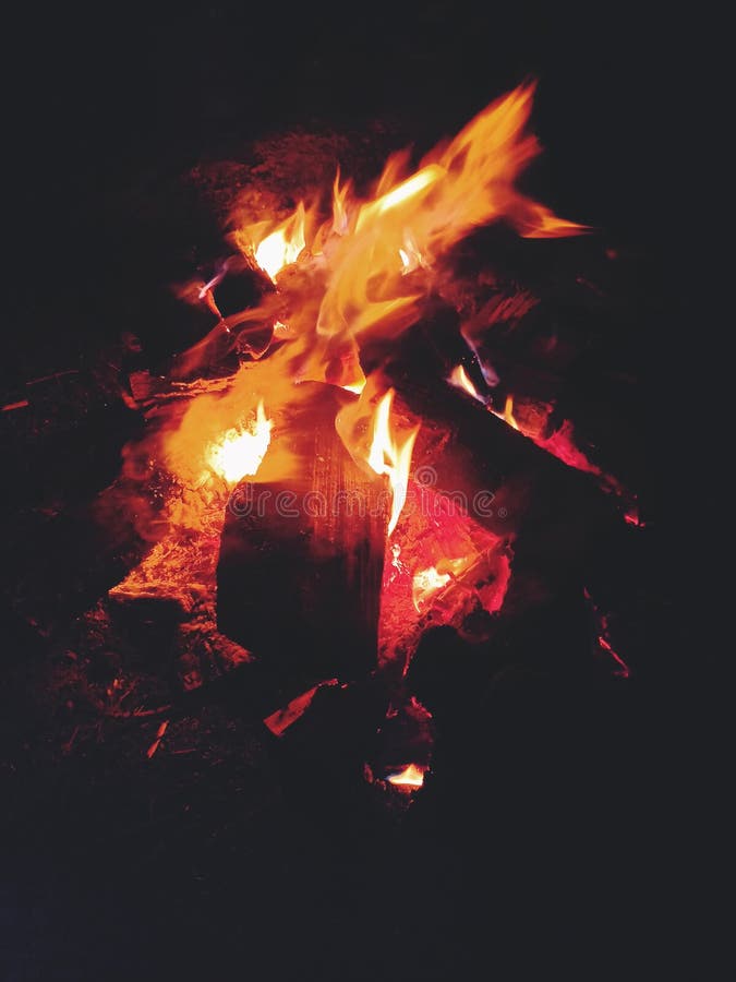 A small fire stock image. Image of person, bonfire, screenshot - 223026471