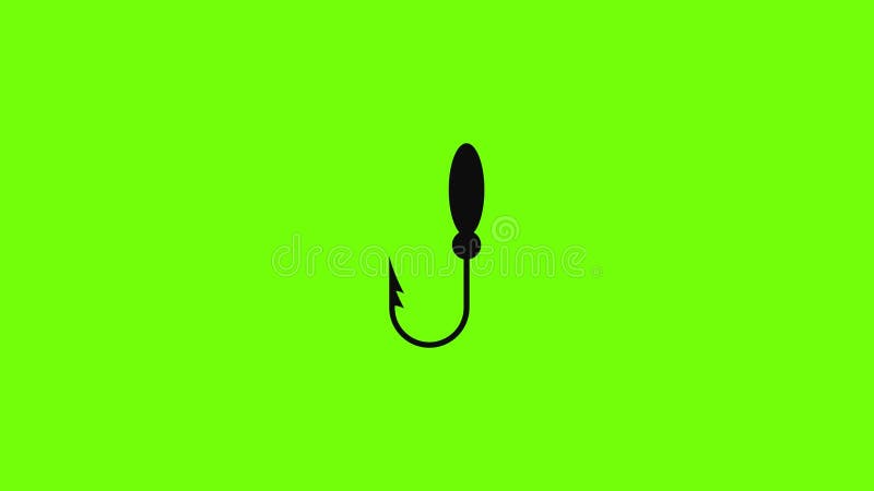 Small Fish Hook Icon Animation Stock Video - Video of fishing, bait ...