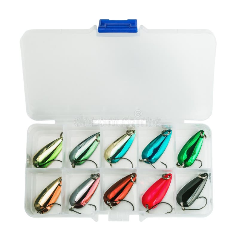 Small Fishing Lure for Catching Predatory Fish in a Box Stock Photo ...
