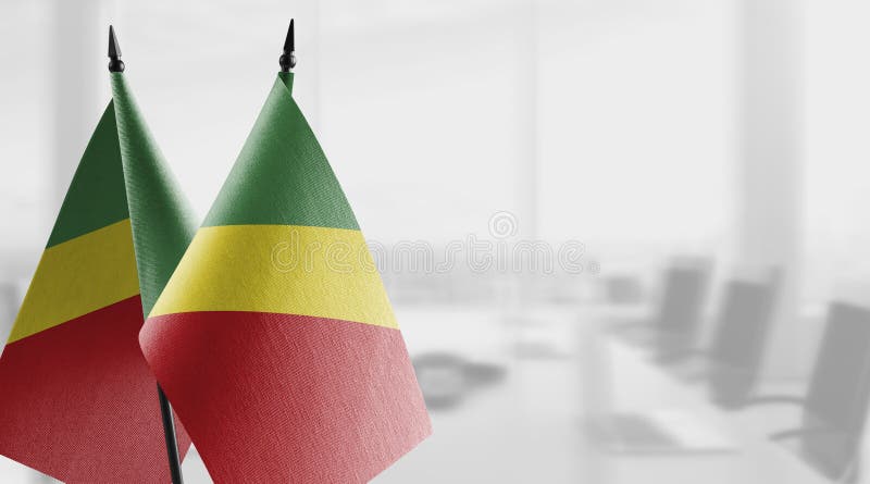 Small Flags of the Congo on an Abstract Blurry Background Stock Image ...