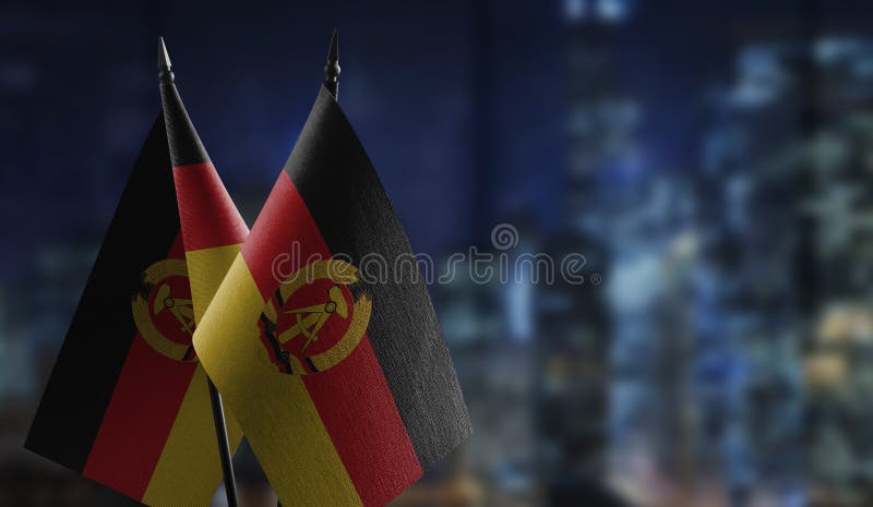 Small Flags of the GDR on an Abstract Blurry Background Stock ...