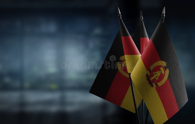 Small Flags of the GDR on an Abstract Blurry Background Stock ...