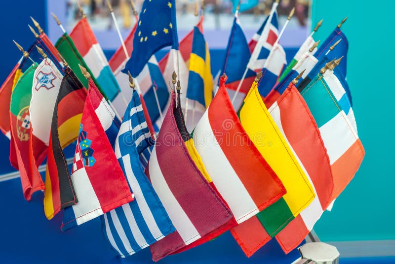 Small Flags of the Member States of the European Union Stock Image ...