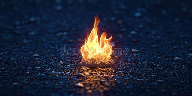 Small Flame is on the Ground Stock Image - Image of energy, blazing ...