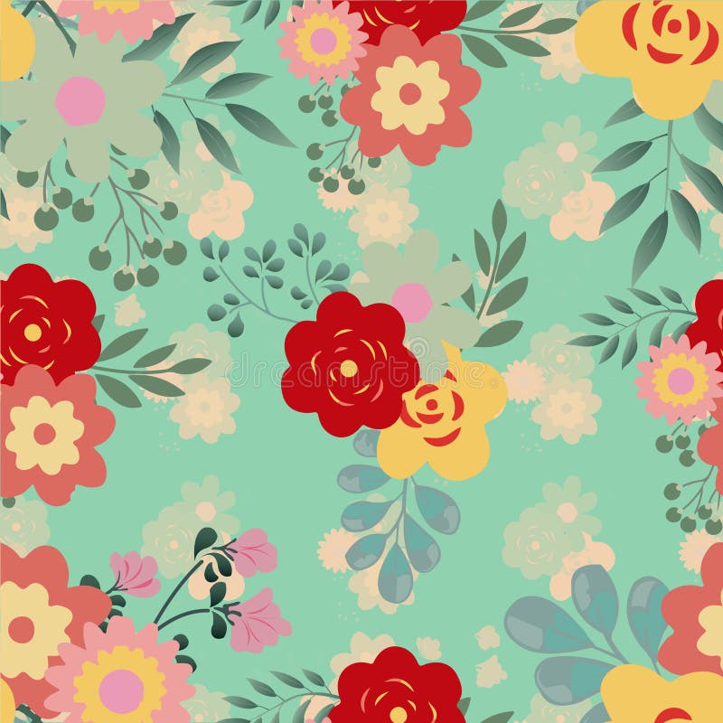 Seamless Small Floral Pattern in Stock Illustration - Illustration of ...