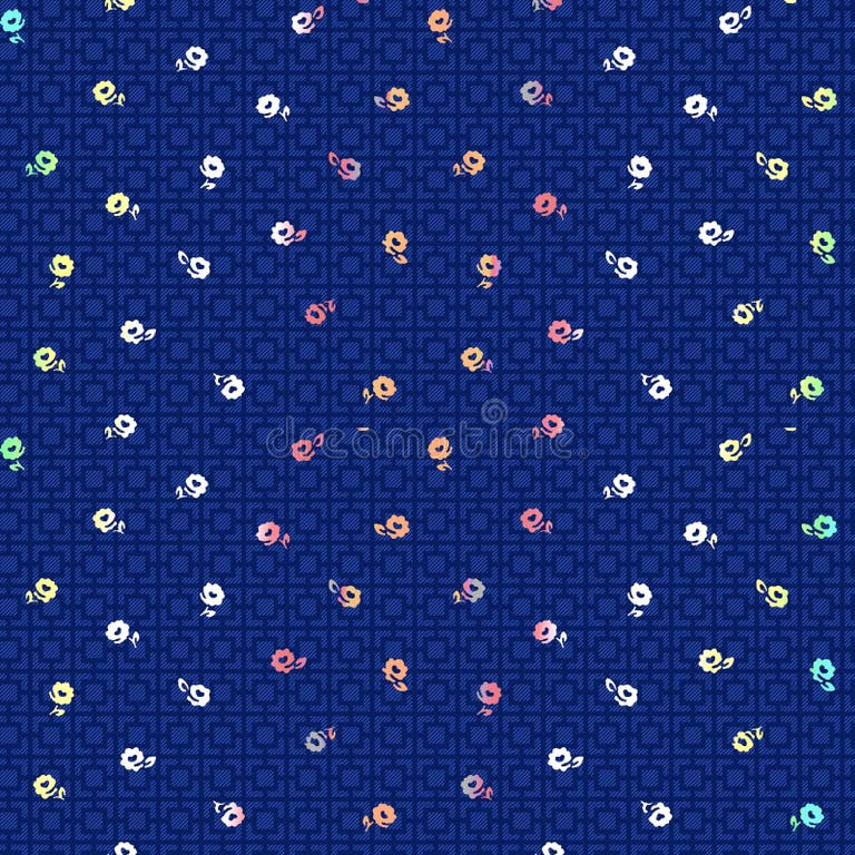 Small Floral Seamless Pattern Background Images Stock Illustration ...