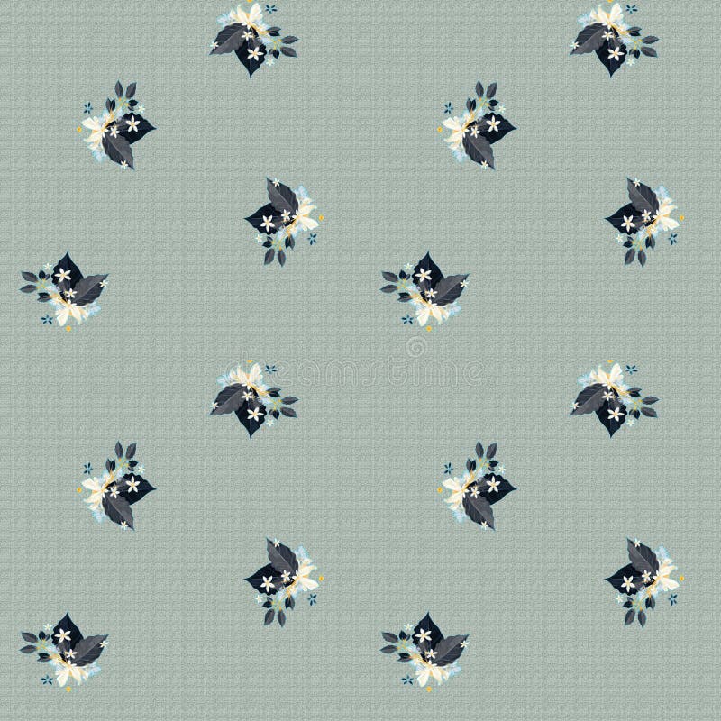 Small Floral Seamless Pattern Background Images Stock Illustration ...