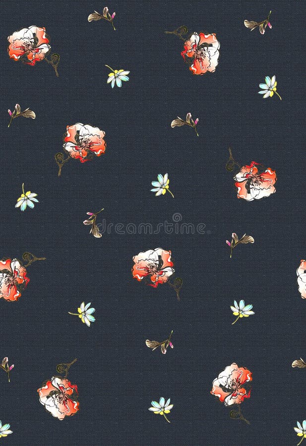Small Floral Seamless Pattern Background Images Stock Illustration ...