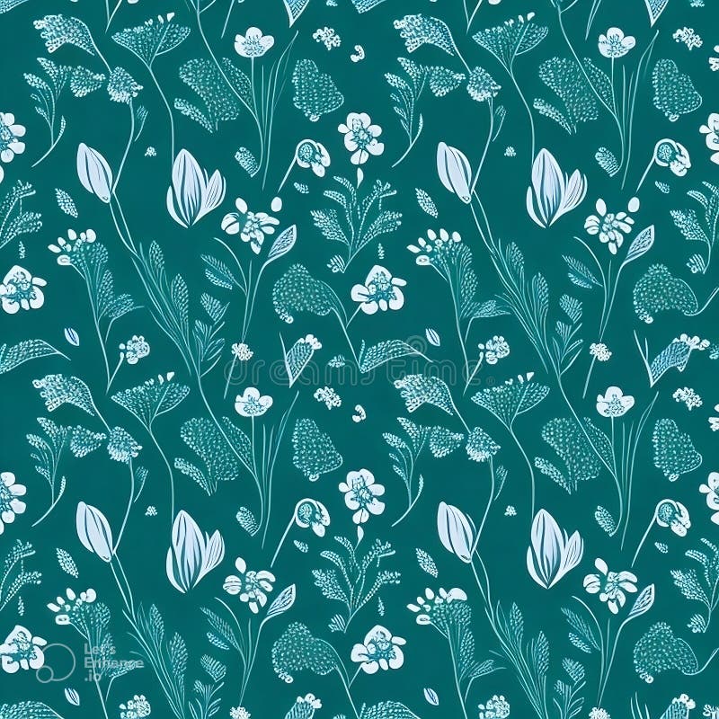 A Small Flower Pattern Watercolor Style Ai Generated Stock Illustration Illustration Of