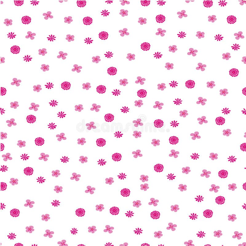 Small Flowers Painted Vector. Print of Flowers. Stock Vector ...