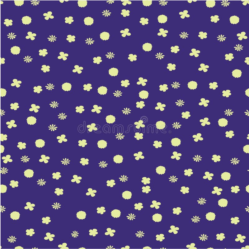 Small Flowers Painted Vector. Print of Flowers. Stock Vector ...