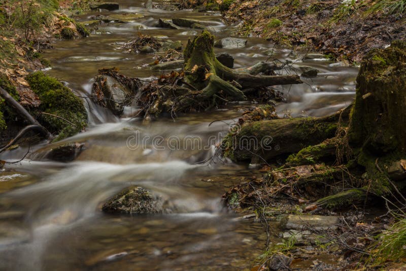 Small flowing stream stock photo. Image of water, stones - 87979194