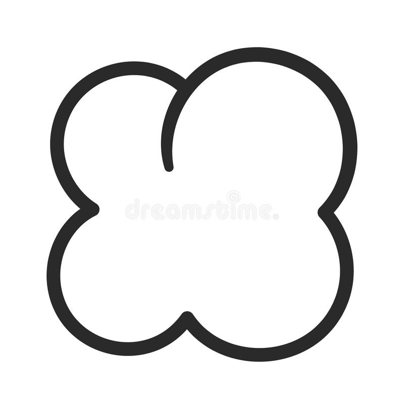 Small Fluffy Cloud Linear Design Stock Vector - Illustration of linear ...