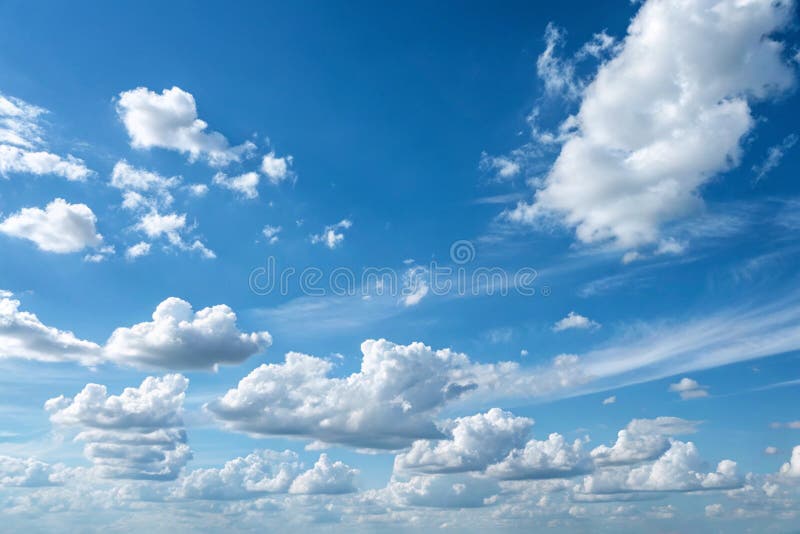 Tiny Clouds on Beautiful Blue Sky Background Stock Illustration ...