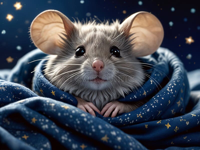 A Small, Fluffy Mouse with Delicate Whiskers and Bright, Curious Eyes ...