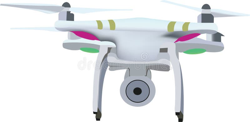 Small flying machine drone stock vector. Illustration of unmanned ...