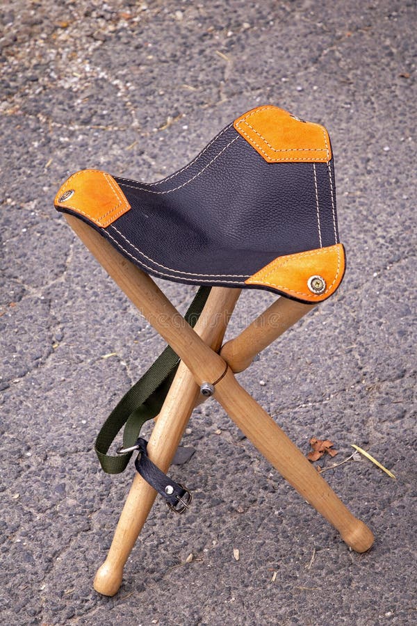 Small Foldable Tripod Stool Stock Photo - Image of foldable, fishing ...