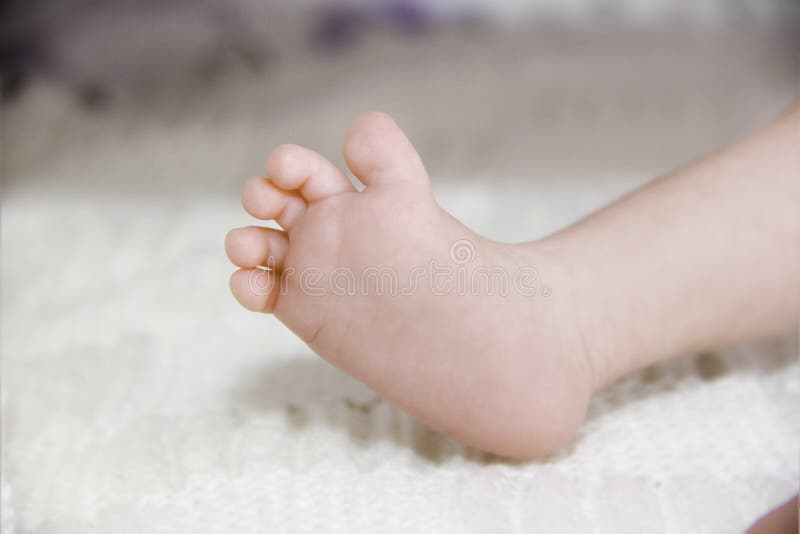 Small Foot of a Newborn Baby Stock Image - Image of cute, motion: 195805931