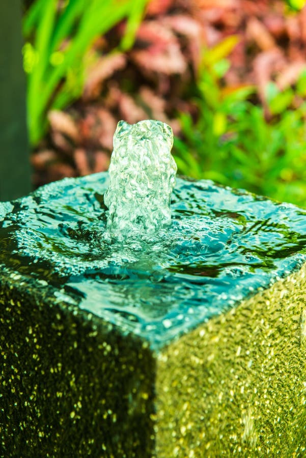 Small fountain in park stock image. Image of scene, abstract - 212456161