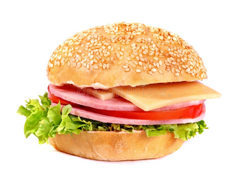 Small fresh hamburger stock photo. Image of cutout, cheese - 106837576