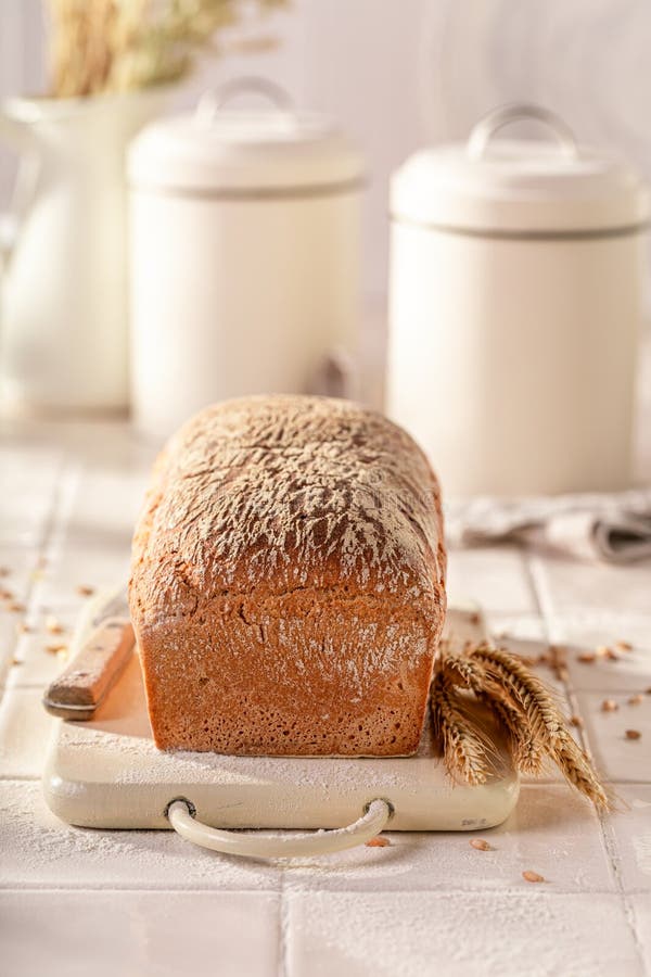 Small and Fresh Loaf of Rye Bread Perfect for Breakfast Stock Photo ...