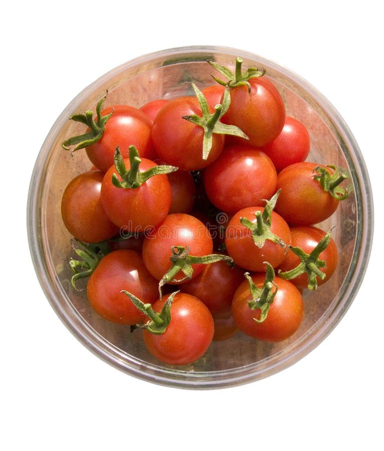 Small, Fresh Tomatoes In The Container - Isolated Picture. Image: 6656984