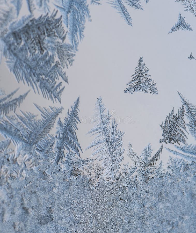 Small Frozen Ice Crystals Close Up Stock Photo - Image of background ...