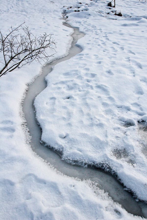 Small frozen stream stock image. Image of stream, decoration - 12859773