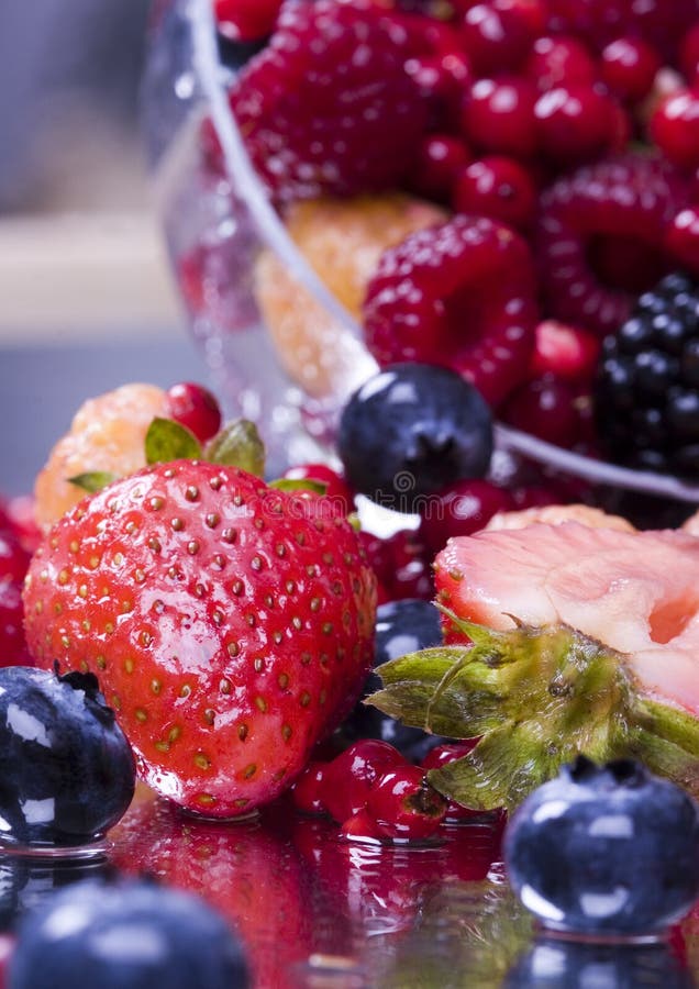 Small Fruits among Ice Cubes Stock Photo - Image of colourful, diet ...