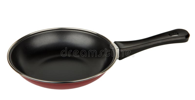 Small Frying Pan with Plastic Handle Stock Photo - Image of frying ...