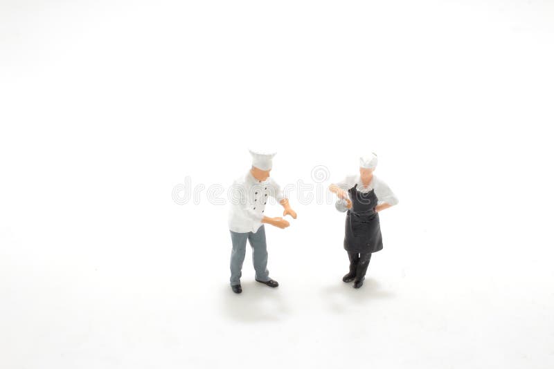 A Small of Fun Chef Figure on Board Stock Image - Image of occupation ...