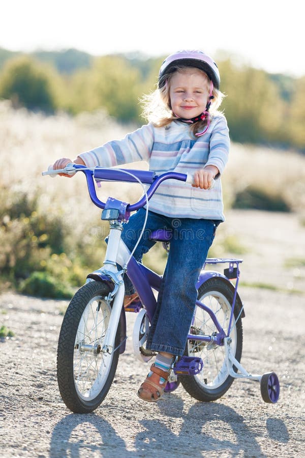 Small Funny Kid Riding Bike Stock Image - Image of happiness, cycling ...