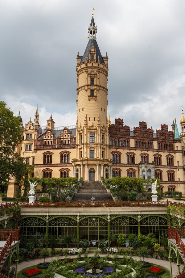 Small Garden in Front of Schwerin Castle Editorial Photo - Image of ...
