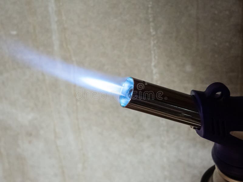 Small Gas Burner. Fire from a Pipe Stock Photo - Image of butane, flame ...