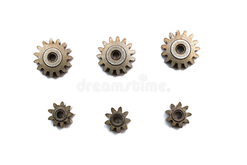Small gears on paper stock image. Image of parchment - 28681787
