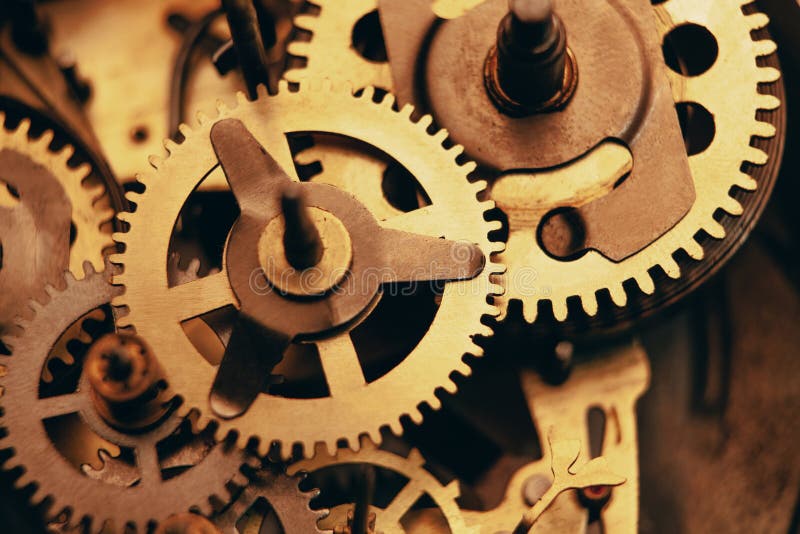 Small Gears Mechanism in Close-up Stock Photo - Image of industry ...