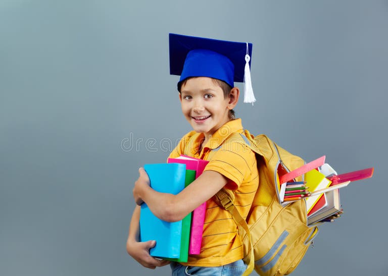 Small genius stock image. Image of happy, degree, diligent - 23291017