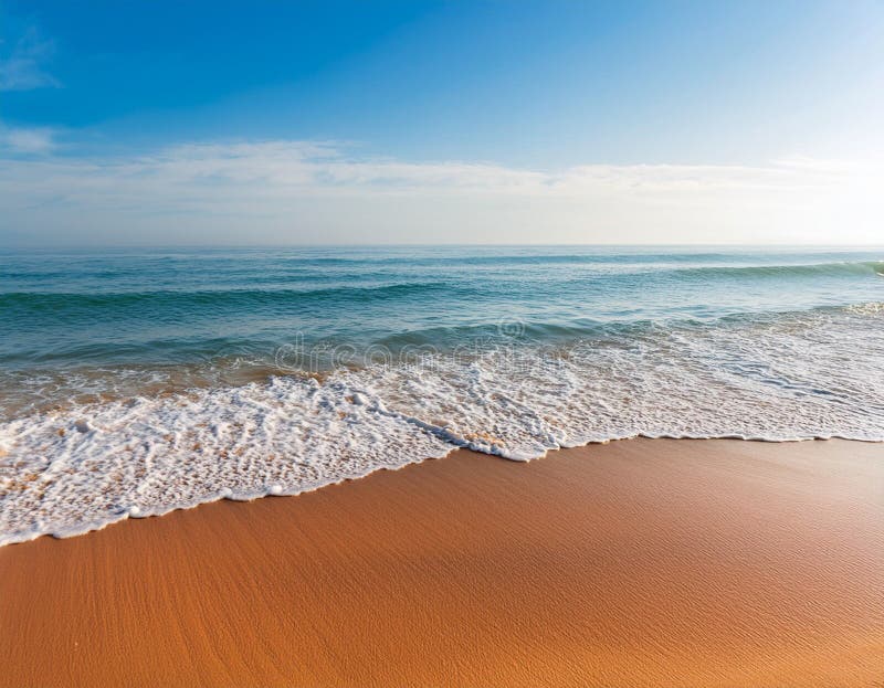 Small Gentle Waves Lapping Against a Sandy Beach Stock Image - Image of ...
