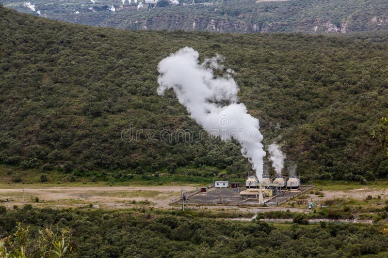 Small Geothermal Power Site in the Hell S Gate National Park, Ken Stock ...