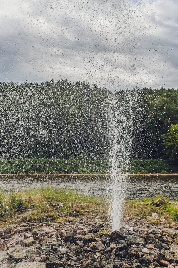 Small Geyser Producing Bubbles Steam Start Eruption Upper Basin Stock ...