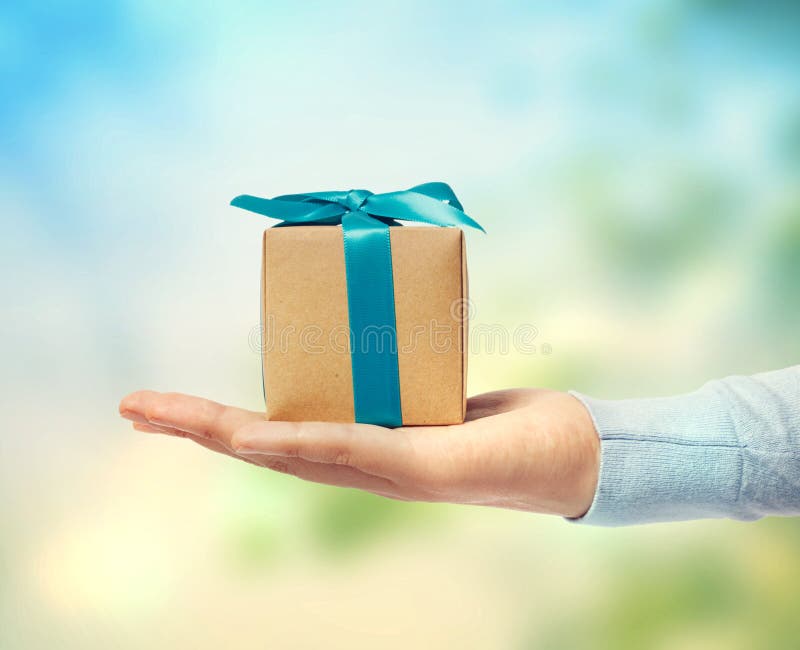 Child Giving Gift stock photo. Image of love, ribbon - 10372216